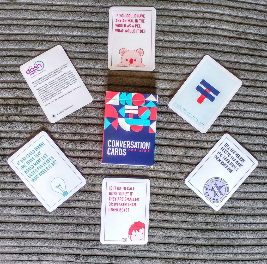 Conversation Cards For Kids From Together Equal - Relentlessly Purple